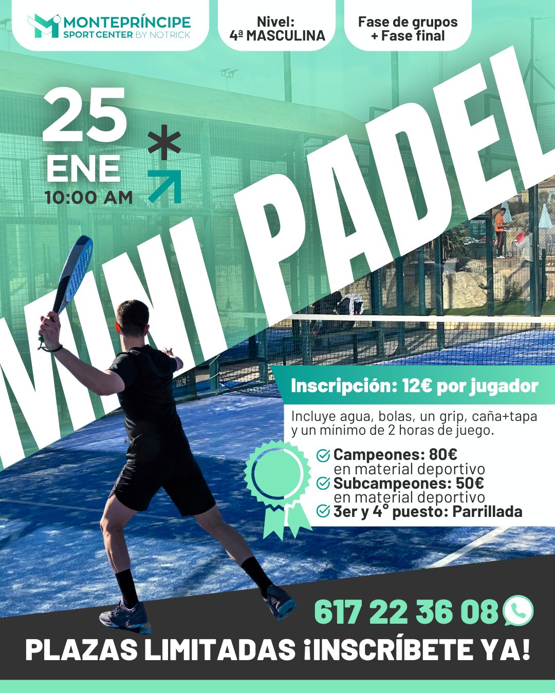 Llega el primer minitorneo de padel del 2025 a Montepríncipe ...